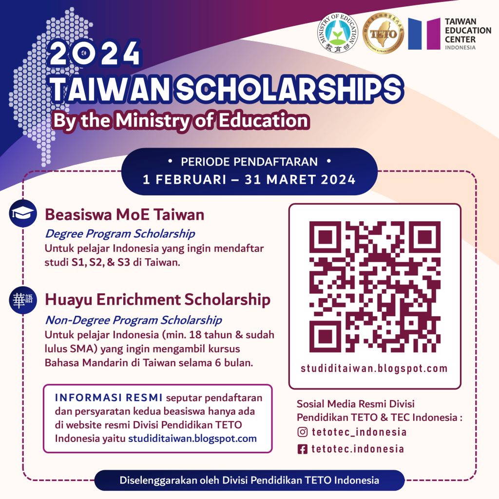 [Taiwan] Ministry of Education of Taiwan – Taiwan Scholarship 2024 ...